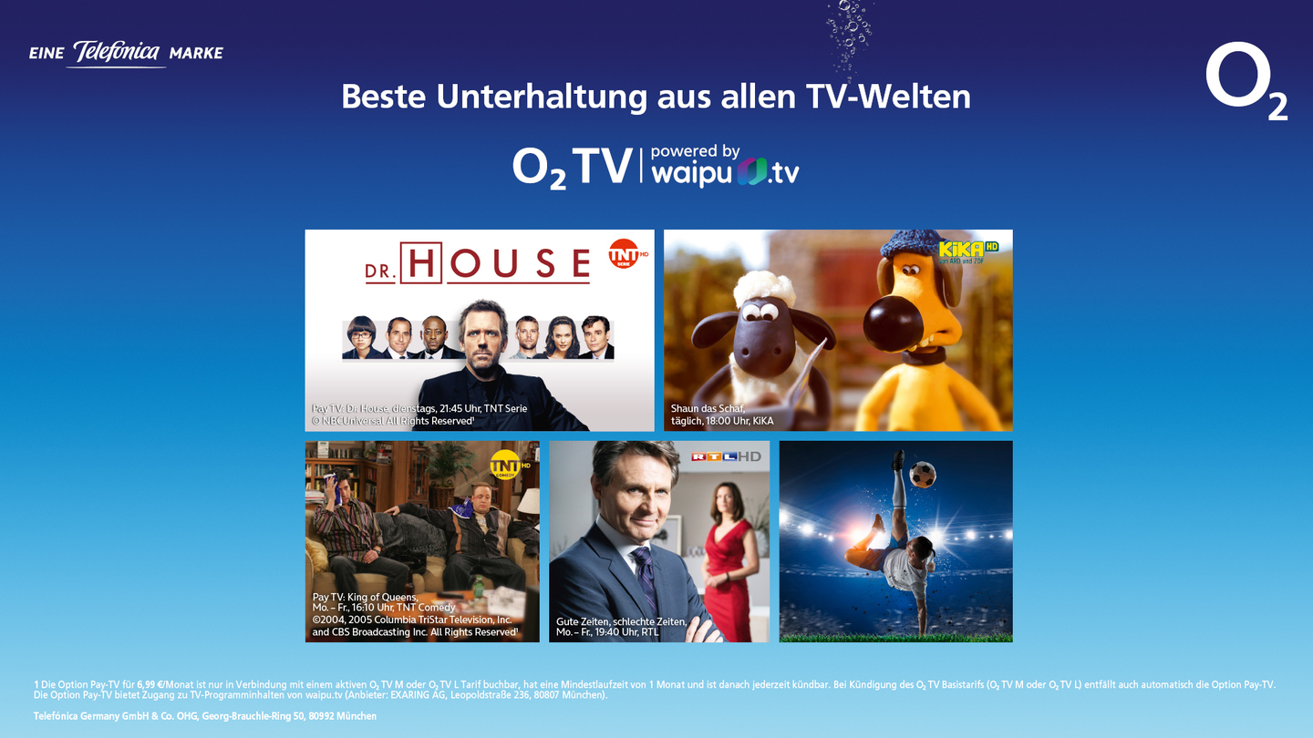 Kabellos, nahtlos, grenzenlos: Mit o2 TV jederzeit und überall fernsehen