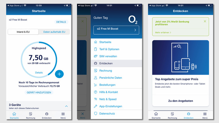 Service-Apps der Mobilfunkanbieter 2021: „Mein o2“-App ist alleinige ...