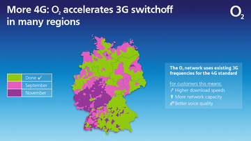 For an improved 4G network: o2 accelerates 3G switchoff in many regions