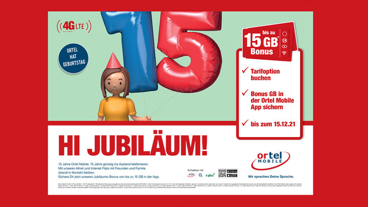 Jubiläum: 15 Jahre Ortel Mobile!