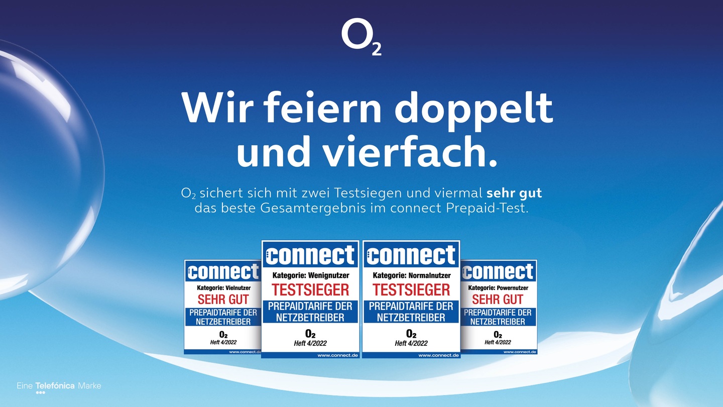 Vier Mal „Sehr Gut“ und zwei Testsiege: o2 glänzt erneut mit Prepaid ...