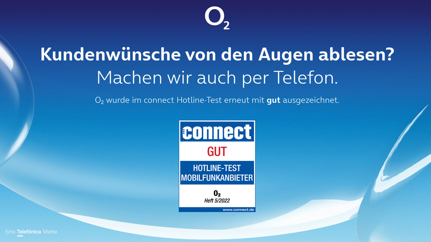 Note “gut” im Connect-Test: o2 mit starkem Punktezuwachs im Hotline-Test
