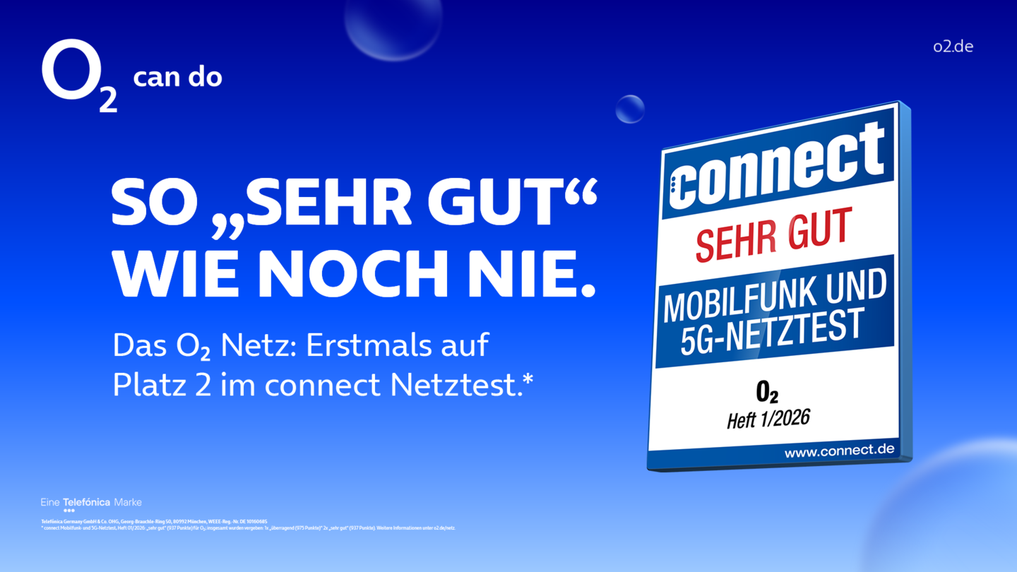 Connect Netztest 2025 | o2 Telefónica steigt mit größtem ...